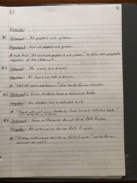 Professor Franks Math Blog 3 1 Statements And Logical Connectives Notes