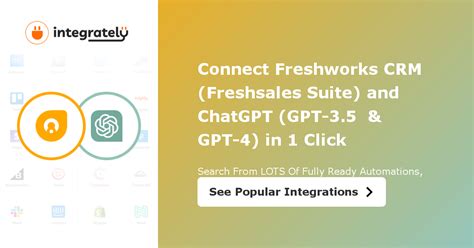 Freshworks Crm Freshsales Suite Chatgpt Gpt 35 And Gpt 4 Integration Connect In 1 Click ️