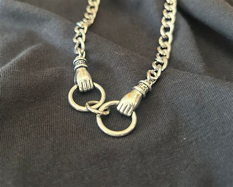 Hand In Hand Necklace Silver Hand Necklace Hold On To Hope Jewelry