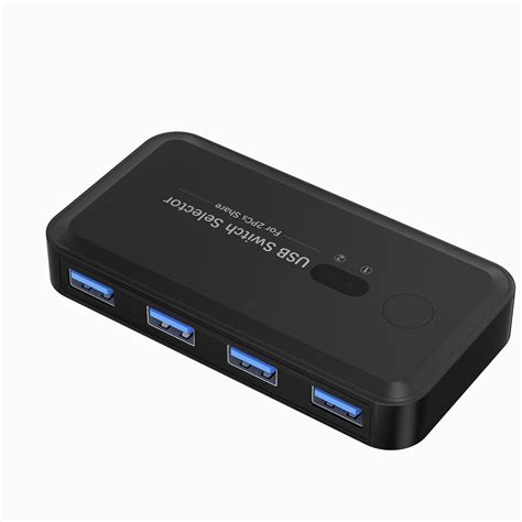 Maxlax Usb 3 0 Switch Kef16 Selector Kvm Switch Hub Adapter 2 Computers Sharing 4 Devices