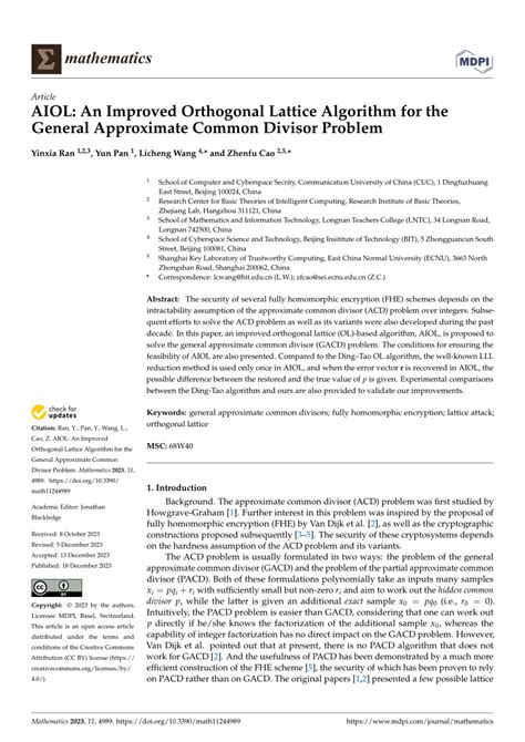 Pdf Aiol An Improved Orthogonal Lattice Algorithm For The General