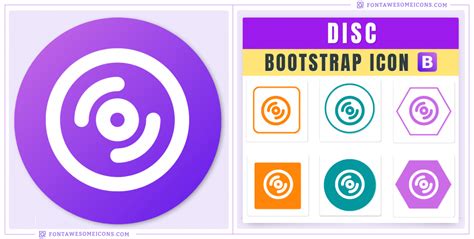 Bootstrap Disc Icon Bi Bi Disc Icon Code Css Html Color Button