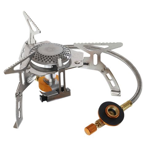 Горелка газовая туристическая со шлангом под баллоны металл р р 7х7х5см 16х16х8см Kl S4