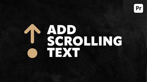 Add Scrolling Text In Premiere Pro Youtube