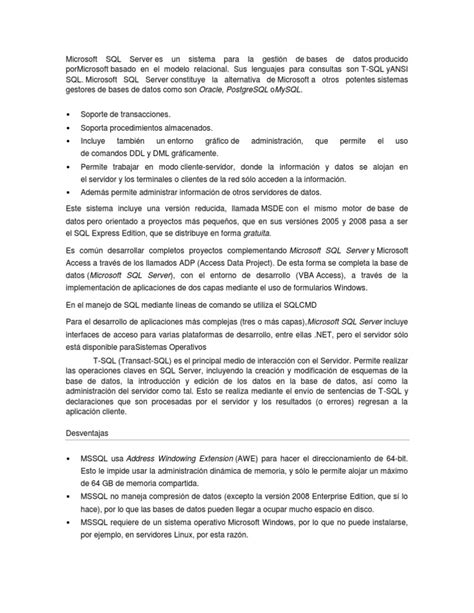 microsoft sql server pdf servidor sql de microsoft sql