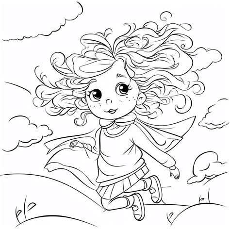Windy Day Coloring Pages Coloring Corner
