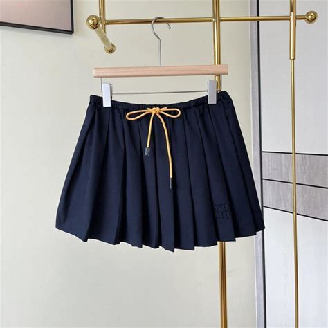 Юбка Женский Miu Miu синий бархат Хлопок размер 46 Мини Лето купить C доставкой на Ozon по