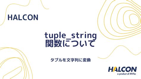 【halcon】tuplestring 関数について タプルを文字列に変換