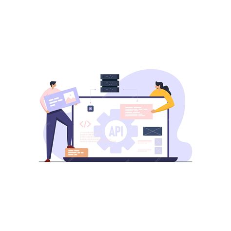 Premium Vector Application Programming Interface Concept Mobile