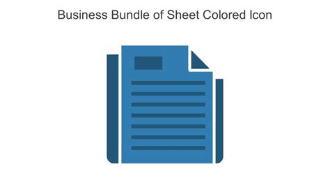 Business Bundle Of Sheet Colored Icon In Powerpoint Pptx Png And Editable Eps Format Ppt Slide