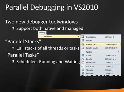 PPT Parallel Debugging In VS2010 PowerPoint Presentation Free