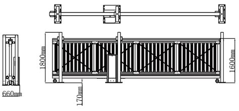 바퀴구동 걸이식 슬라이딩 게이트바퀴식 캔틸레버 게이트 대문wt L1628a 산업용 최대 개방폭19미터 Hanging Sliding Gate 위너기술 인력
