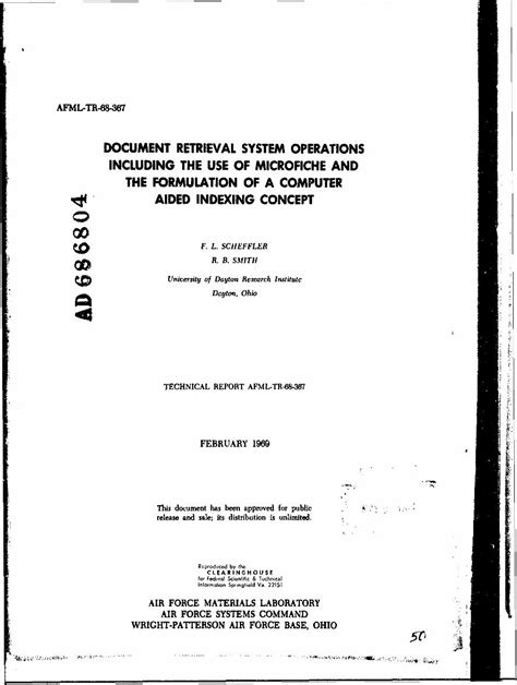 Pdf Document Retrieval System Operations Including The · Afml Tr 68