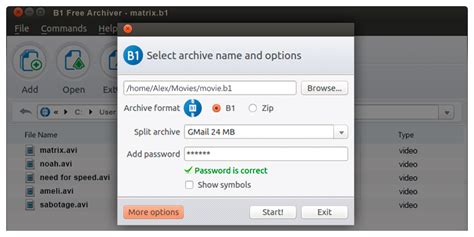 b1 free archiver for linux