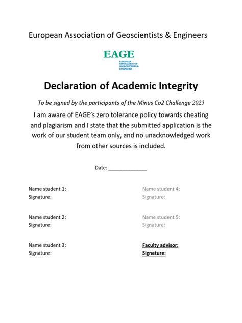 declaration of academic integrity pdf