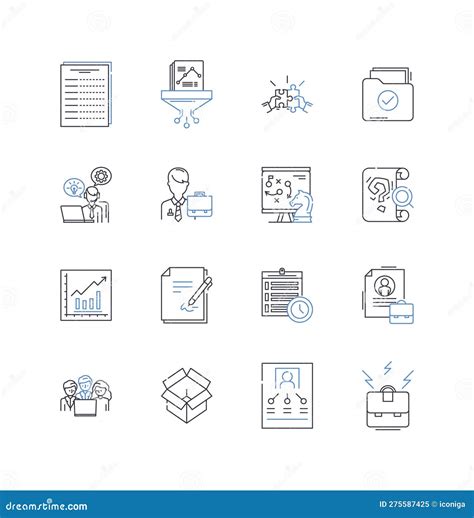 Service Delivery Line Icons Collection Efficiency Responsiveness