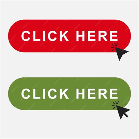 premium vector click here buttons with pointer choice web buttons