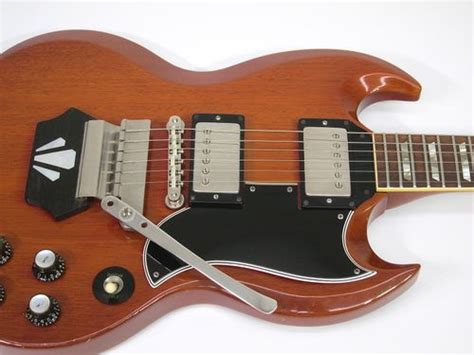 1962 Gibson Sg Standard Ebony Block Cherry Red Faded Guitars Electric