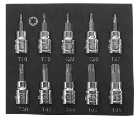 Us Pro Torx Bit Socket Set 3 8 Torx Star Keys Trx Tx T Torks Sockets T10 T55 Ebay