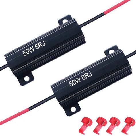 Load Resistors 2 Pack 50w 6ohm Car For Led Bulb Fast Hyper Flash