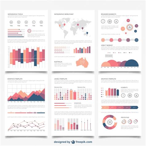 인포 그래픽 브로셔 무료 벡터