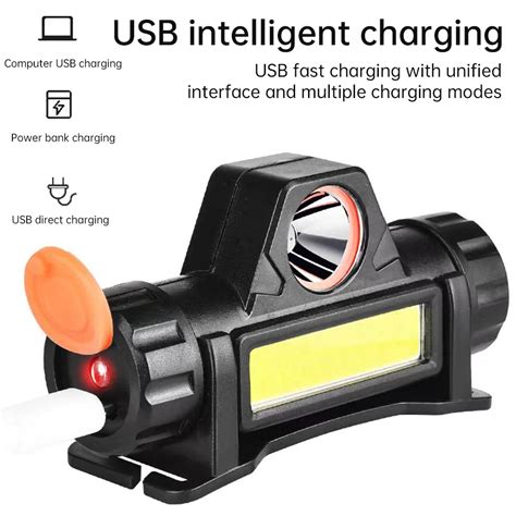 자동 가변 광전 용접 페이스 커버 램프 Usb 충전 이중 목적 헤드라이트 아르곤 아크 캡 조명 티몬