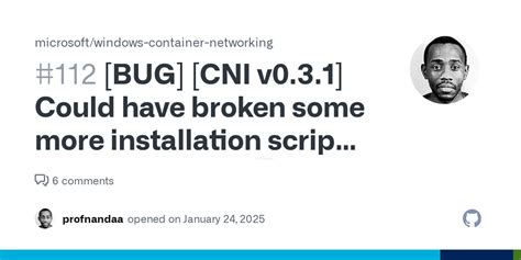 Bug Cni V031 Could Have Broken Some More Installation Scripts By