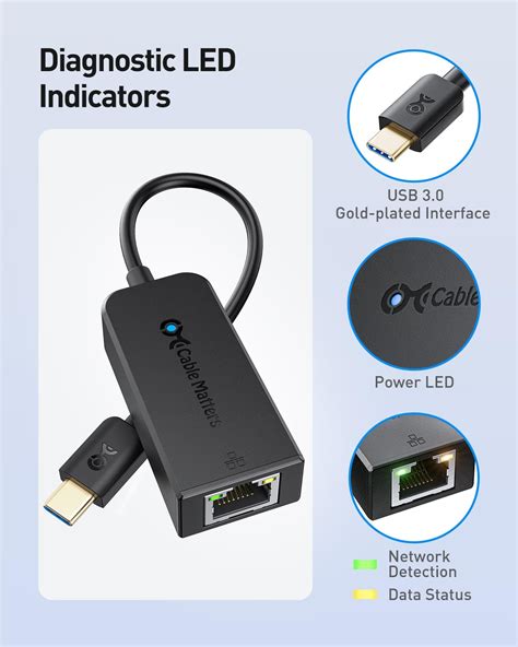 Cable Matters 2 Pack Plug And Play Usb C To Ethernet Adapter