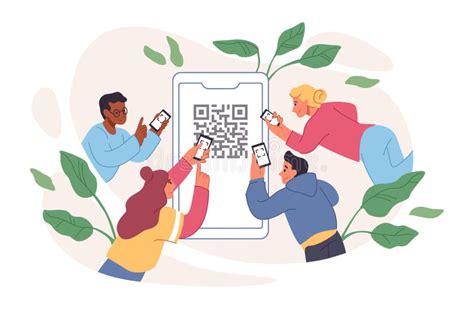 phone scanning qr code cartoon stock illustrations 431 phone scanning