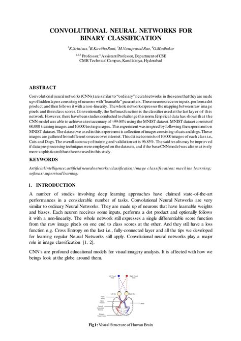 pdf convolution neural networks for binary classification
