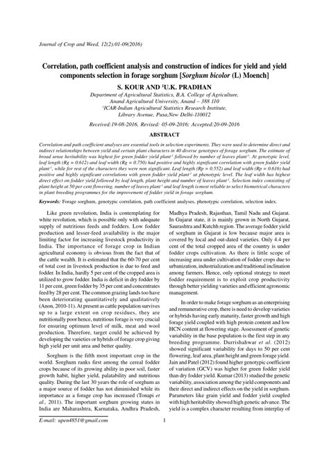 pdf correlation path coefficient analysis and construction of