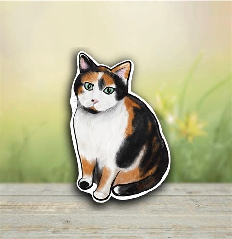Calico Cat Sticker Water Bottle Sticker Cat Stickers Cat Ts Cat
