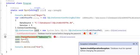 c how to avoid certificate issues when setting a sqlite password stack overflow