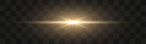 투명한 배경에 밝은 금색 섬광 조명 및 불꽃 세트 빛나는 선 일출 빛나는 황금 별이있는 추상적 인 플래시 광선이 빛나는 경계선 개념에 대한 스톡 벡터 아트 및 기타 이미지