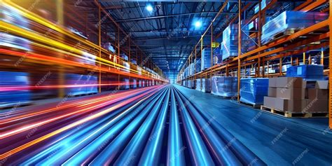 Premium Photo Improving Warehouse Efficiency With Conveyor Belt Systems In Fastpaced