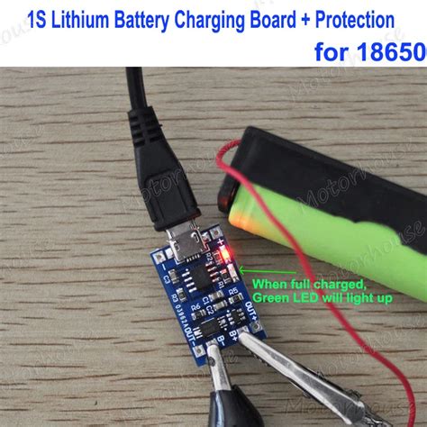 Li Ion 18650 Battery Charger Module Tp4056 Micro Usb
