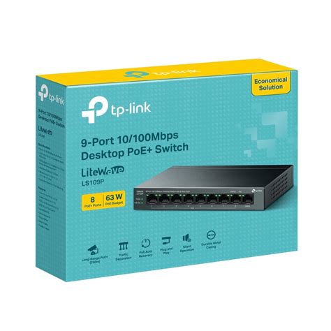Tp Link 9 Port 10 100mbps Desktop Switch With 8 Port Poe Plug And Play Auto Recovery Silent