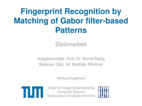 Ppt Fingerprint Recognition By Matching Of Gabor Filter Based Patterns Powerpoint Presentation