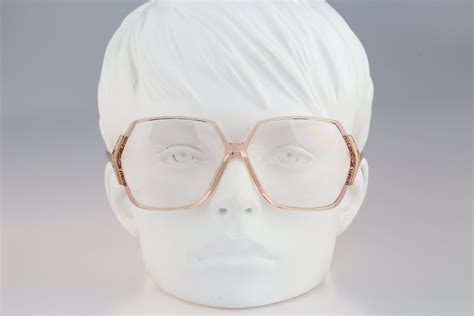 Silhouette M 1199 C 1959 Vintage 80s Clear Large Oversized Hexagon Glasses Frames Womens Nos