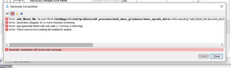 Help Needed Missing Systemverilog Files For Nios V Processor In