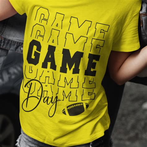 Game Day Football Svg Sports T Shirt Svg Game Day Vibes Etsy