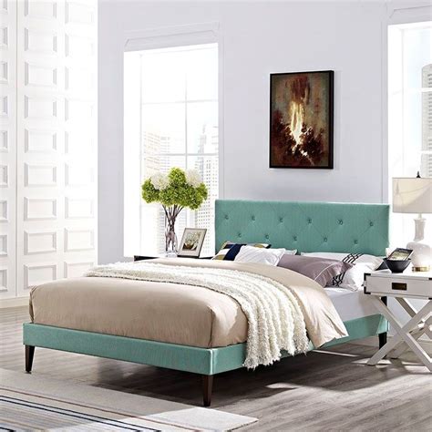 Terisa Queen Fabric Platform Bed Laguna