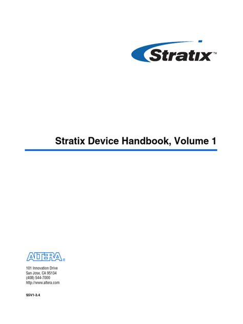 Stratix Vol 1 Pdf Field Programmable Gate Array Electronic Design
