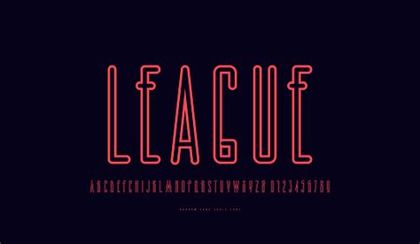 둥근 모서리가있는 중공 응축 된 Sans 세리프 글꼴 속이 빈에 대한 스톡 벡터 아트 및 기타 이미지 속이 빈 컴퓨터 글자 Championship Istock