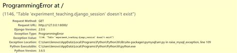 Python Django Mysql 问题：1146 Table Xxx Doesnt Exist Stacey晨 博客园