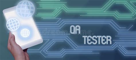 Text Sign Showing Qa Tester Word Written On Quality Assurance Of An On Going Project Before