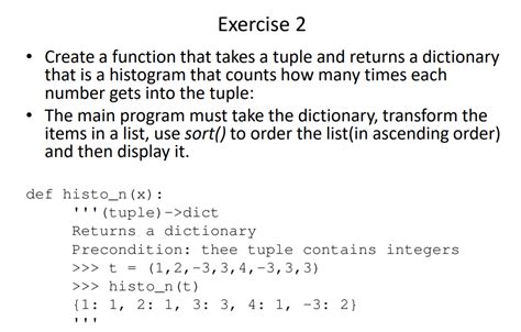 Solved Exercise 2 • Create A Function That Takes A Tuple And
