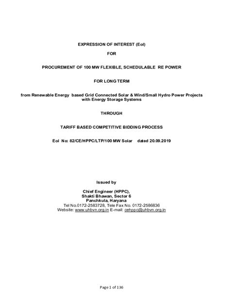 Fillable Online Uhbvn Org Eoi With Annexure And Ppa Revised Fax