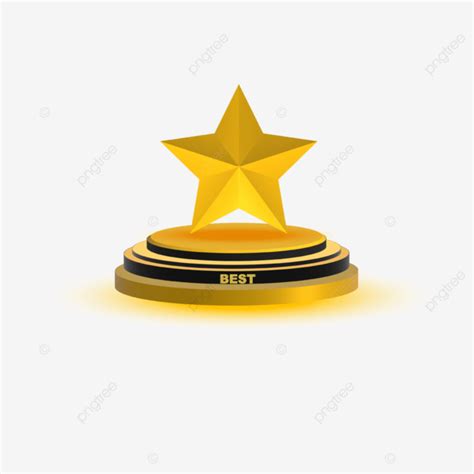 벡터 스타 최고의 연단 상 기호 황금 개체 연단 수상 사인 황금 3d 수상 사인 Png 일러스트 및 벡터 에 대한 무료