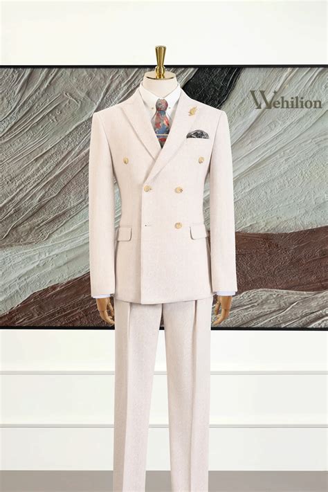 Luxury Feel In Double Breasted Suit With Man 2 Pieces Suit Wehilion®